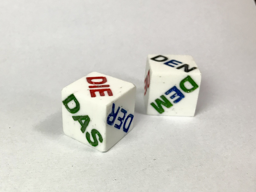 German Grammar Article Dice by delfini | Download free STL model ...
