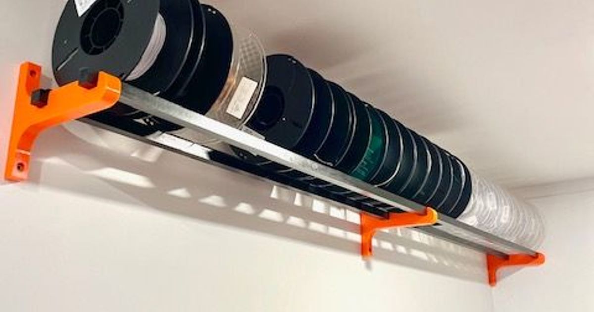 Wall Spool Rack Space Saver by IK3D | Download free STL model ...