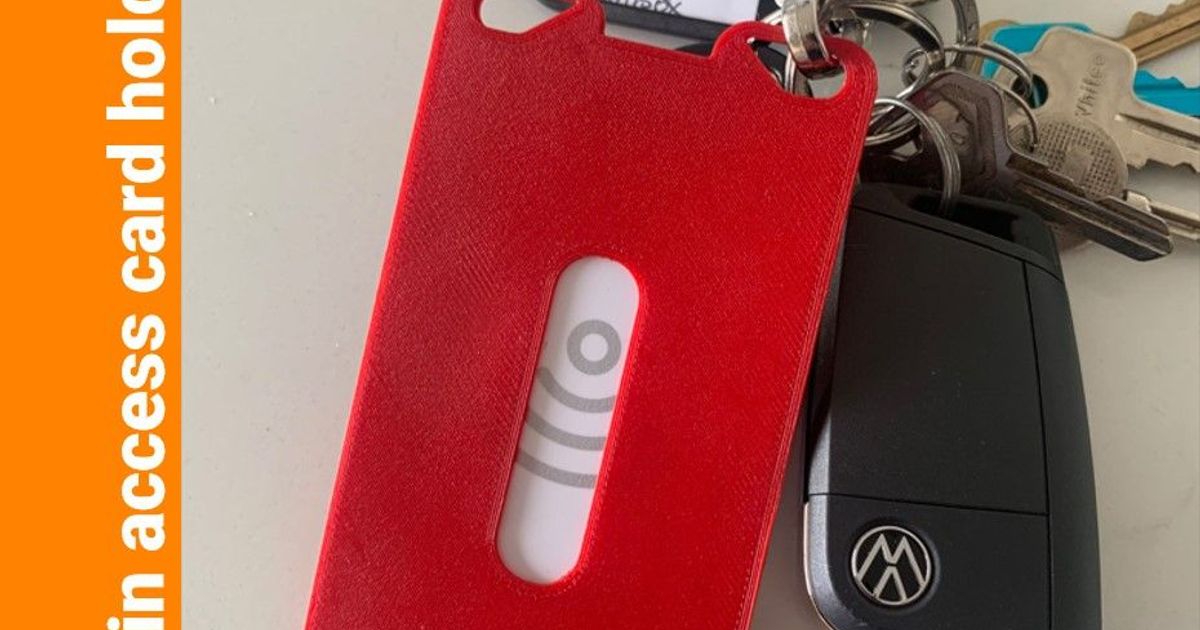 Blank thin access card holder by 3dprintsmith | Download free STL model ...