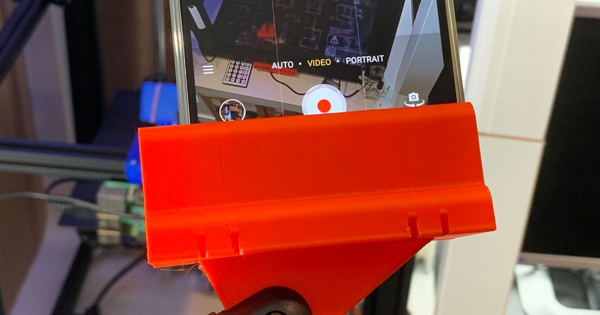 Single hole phone mount (with rubber band support if needed) by ...