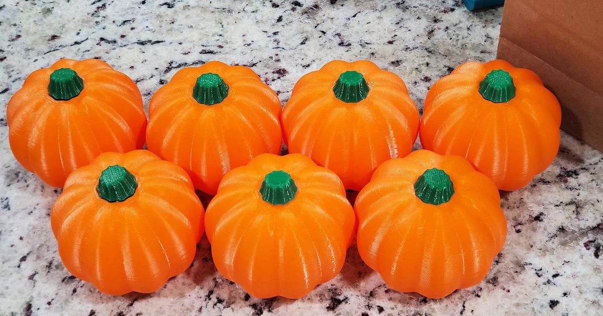 Pumpkin with separate stem by mooklepticon | Download free STL model ...