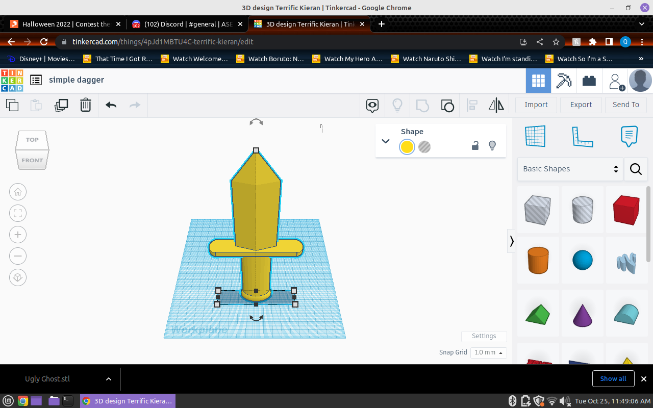 Simple Dagger by Quentin Roa | Download free STL model | Printables.com