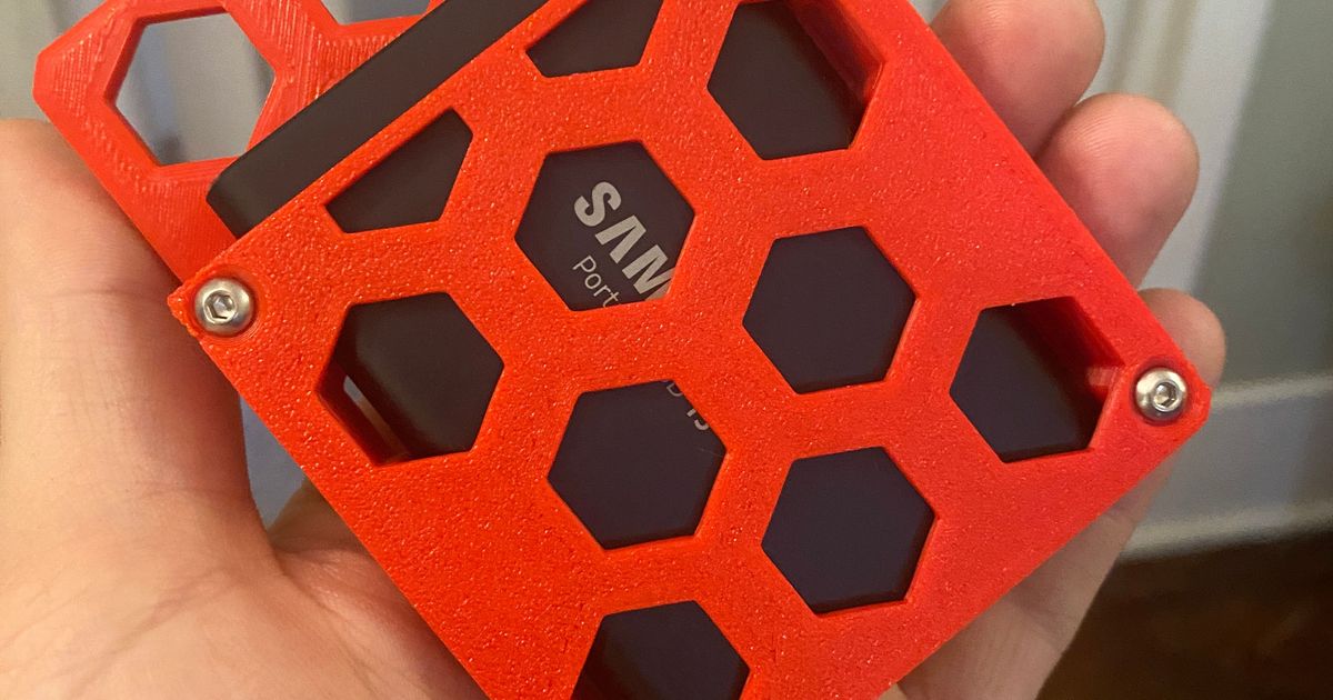 Samsung T5/T7 SSD Mounting Case by themasterofunlocking | Download free ...