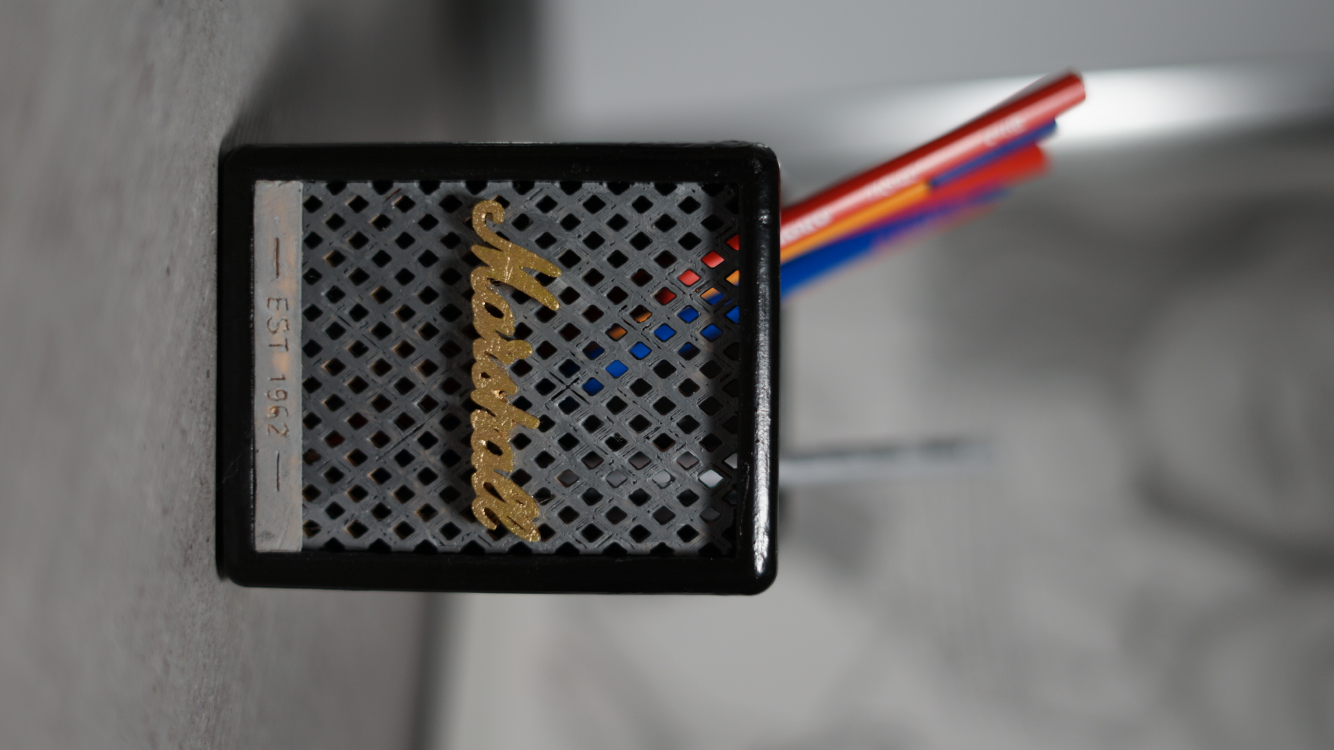 Marshall pencil holder, desk organizer by carlo | Download free STL model | Printables.com