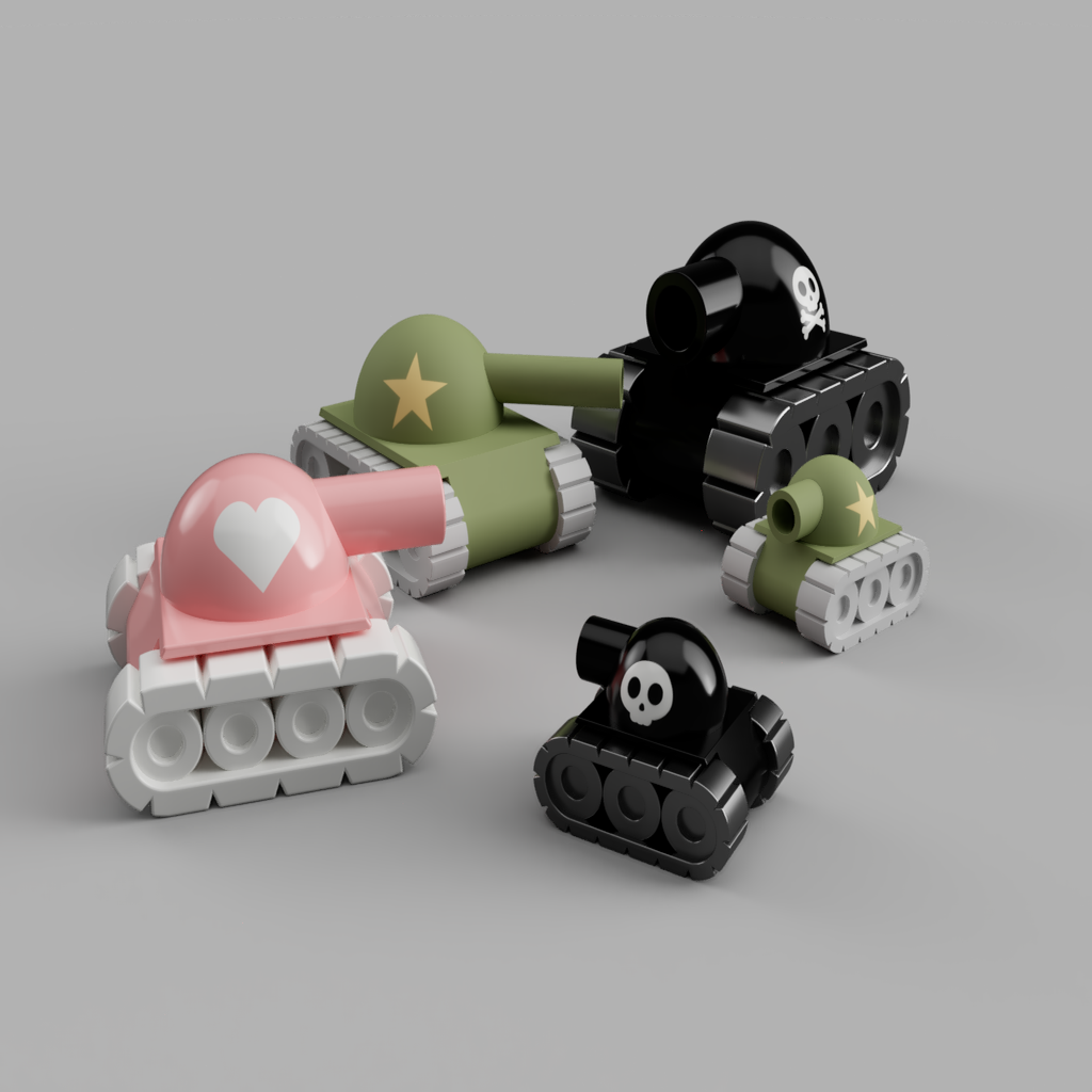 customizable tank (with spinning turret) by leonard | Download free STL ...