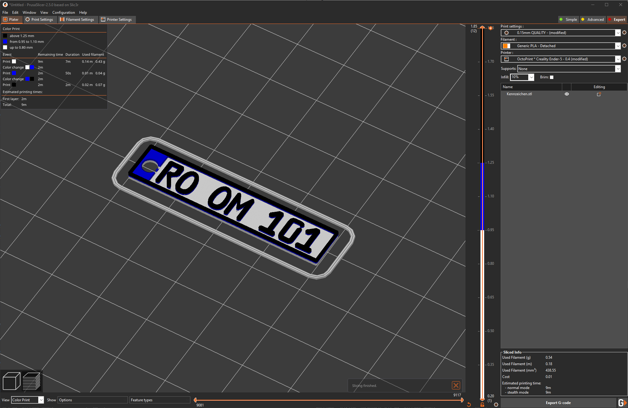 Customizable License Plate Keyring by GregorP | Download free STL model ...