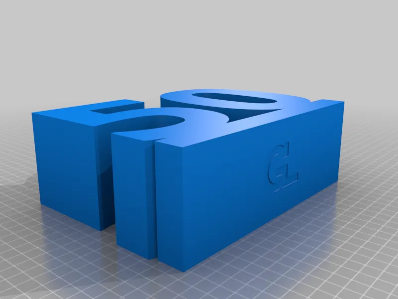 Birthday gift 50th by GeertL | Download free STL model | Printables.com