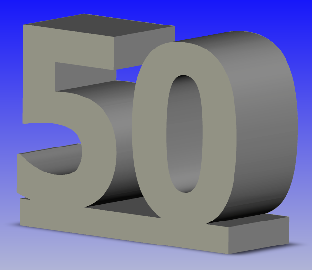 Birthday gift 50th by GeertL | Download free STL model | Printables.com