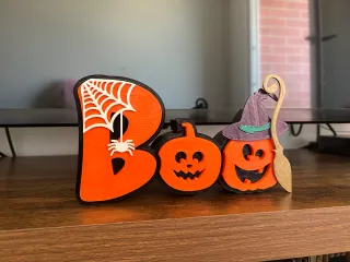 Halloween Boo Sign by MEAFdesigns | Download free STL model ...