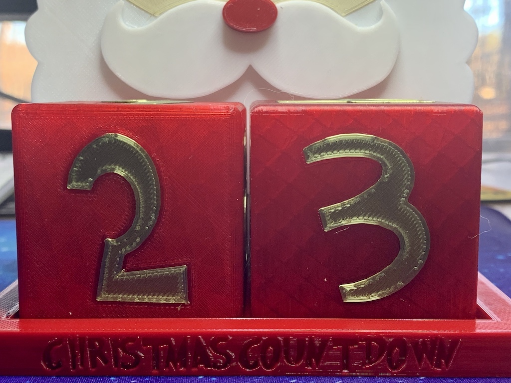 Christmas Countdown Cubes v2 by mistrmakr | Download free STL model ...