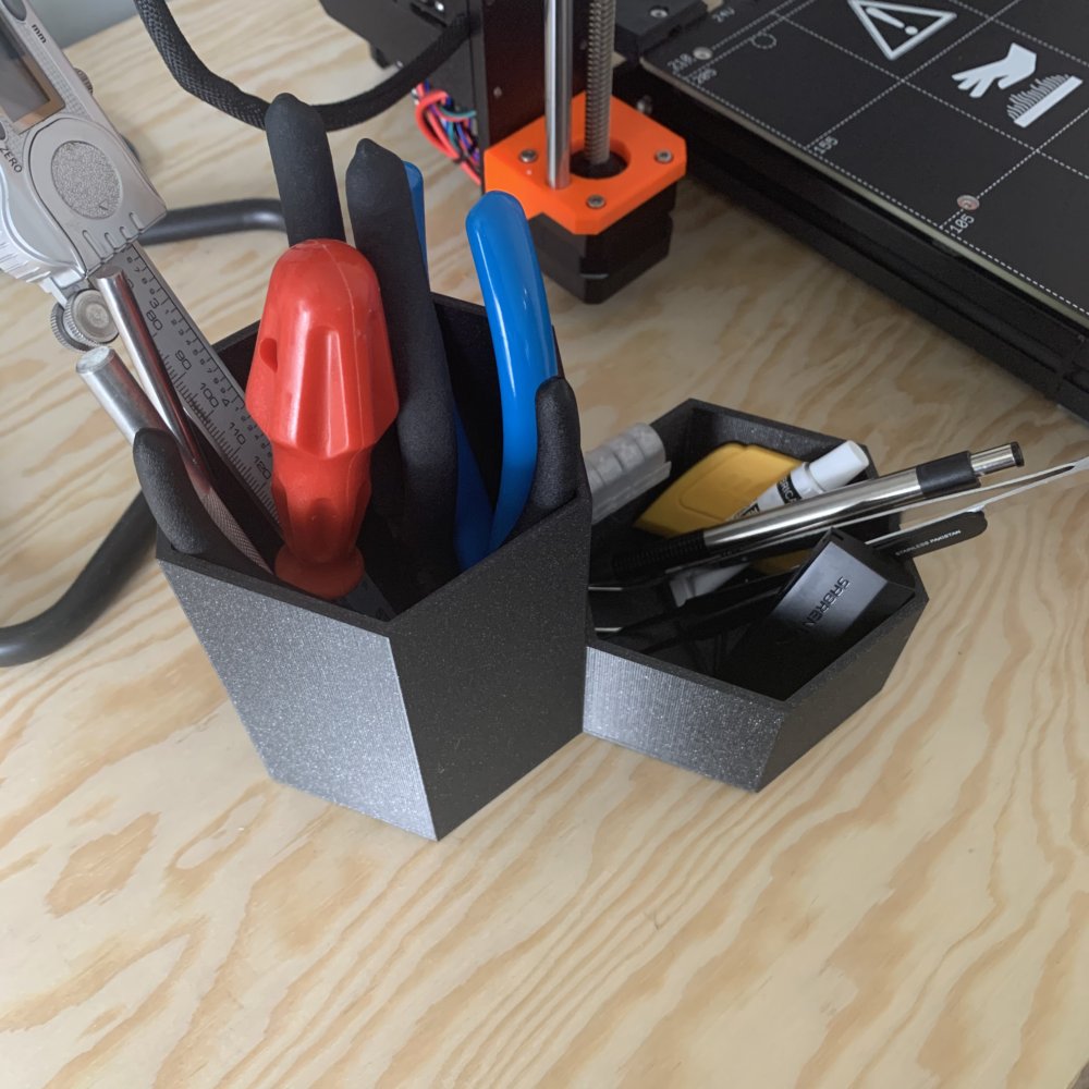 Hexagon Tool Caddy (Prusa-Inspired) by Winston | Download free STL ...