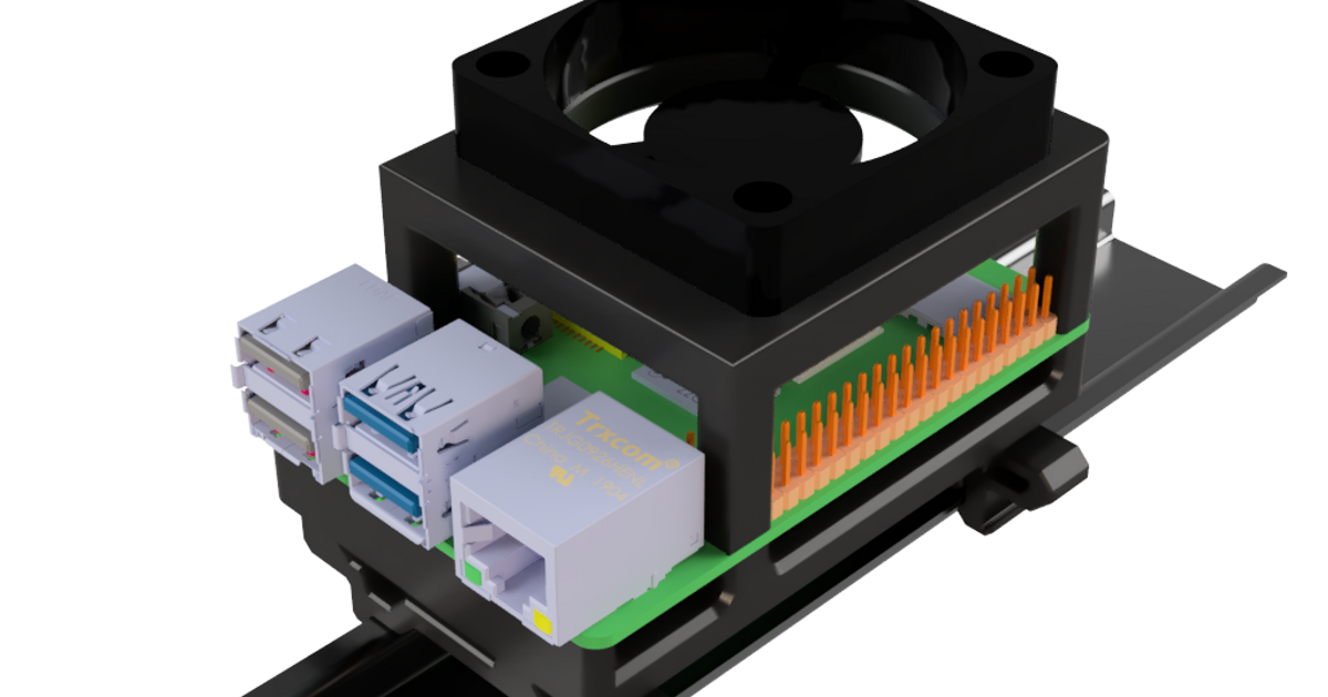 DIN Rail Raspberry PI 3/4 Holder by KarmicGreen | Download free STL ...