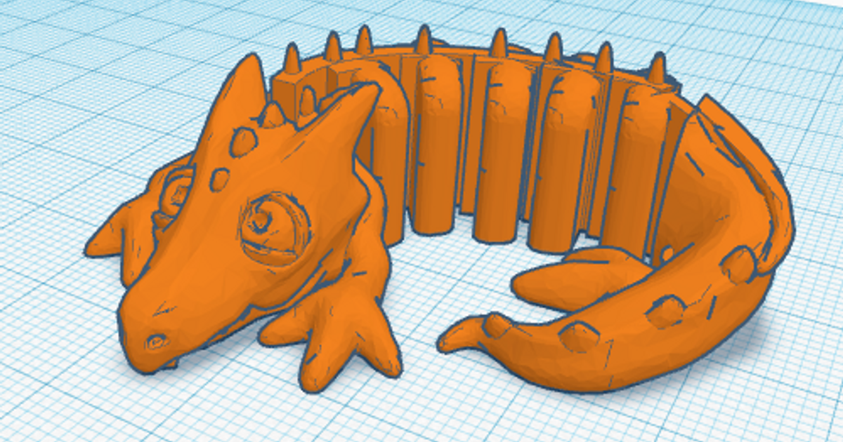 Flexi Dragon von Weston Stegmeir | Kostenloses STL-Modell herunterladen ...