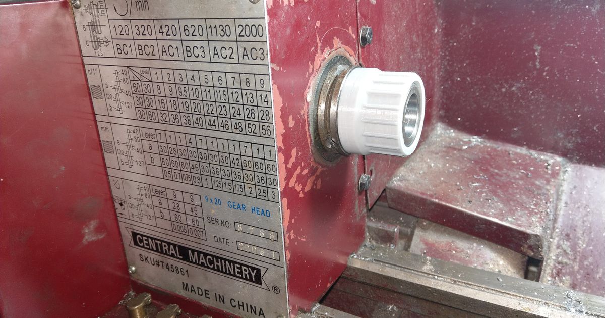 9x20 Lathe Spindle Nose Thread Protector by kaje | Download free STL ...