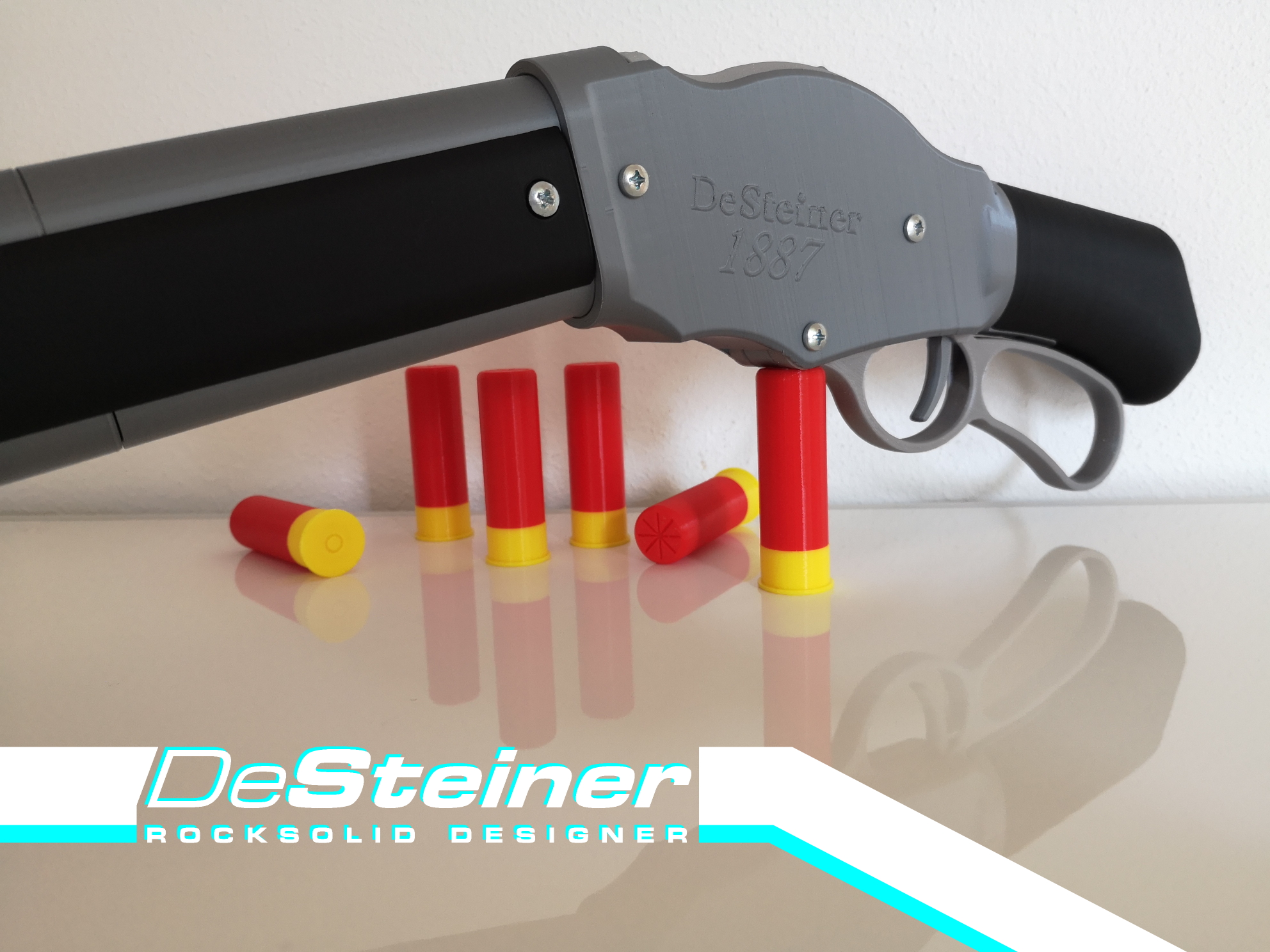 DeSteiner Model 1887 - mechanically working Winchester prop gun by ...