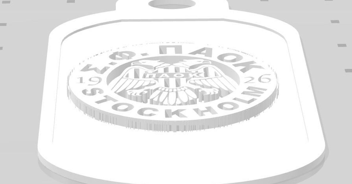 keychain paok by STTS | Download free STL model | Printables.com