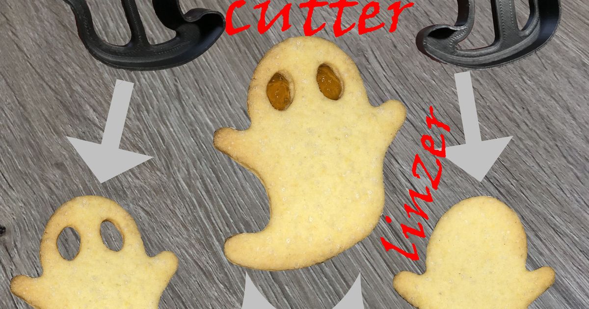Halloween ghost cookie cutter by Levente Design | Download free STL ...