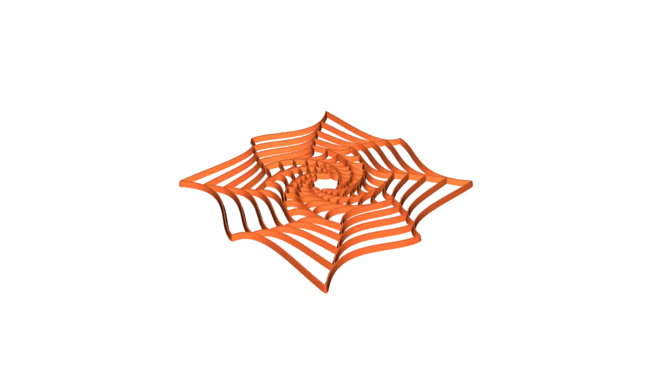 Double spiral web decoration by recursiv3d | Download free STL model ...