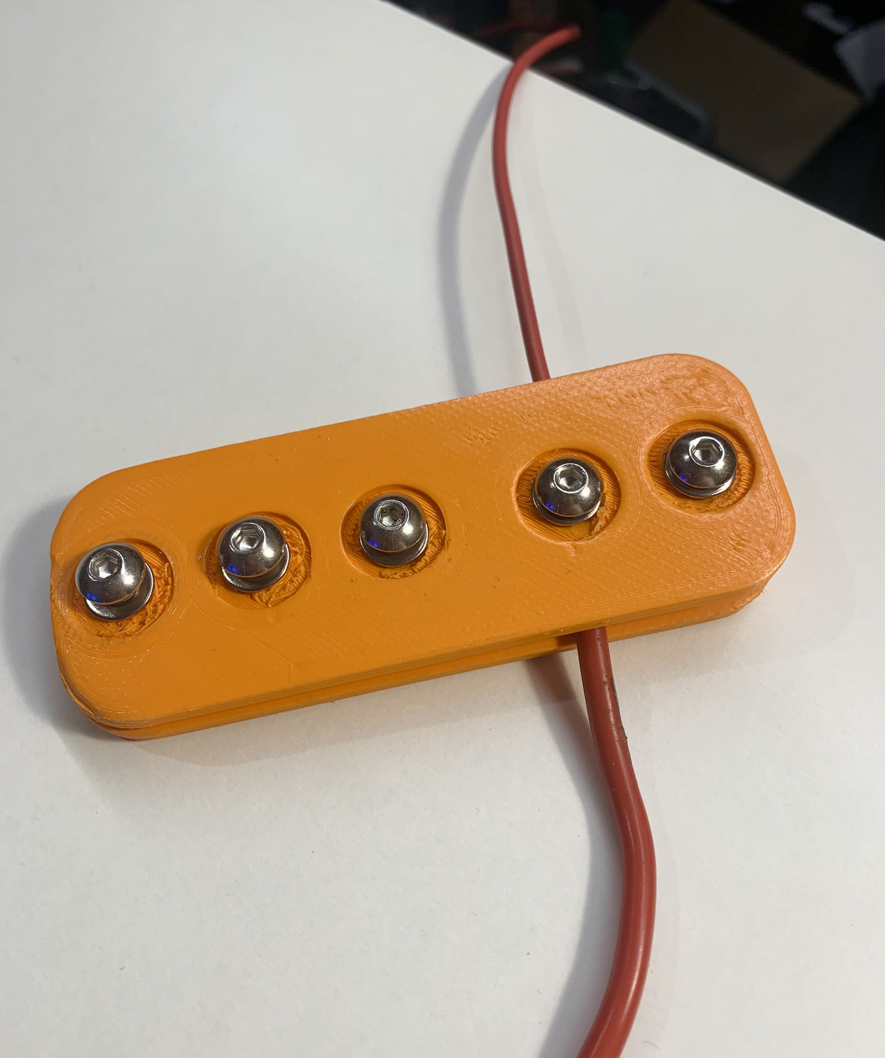 Cable mount connection holder 3 wires + 2 wires M5 holes by ...