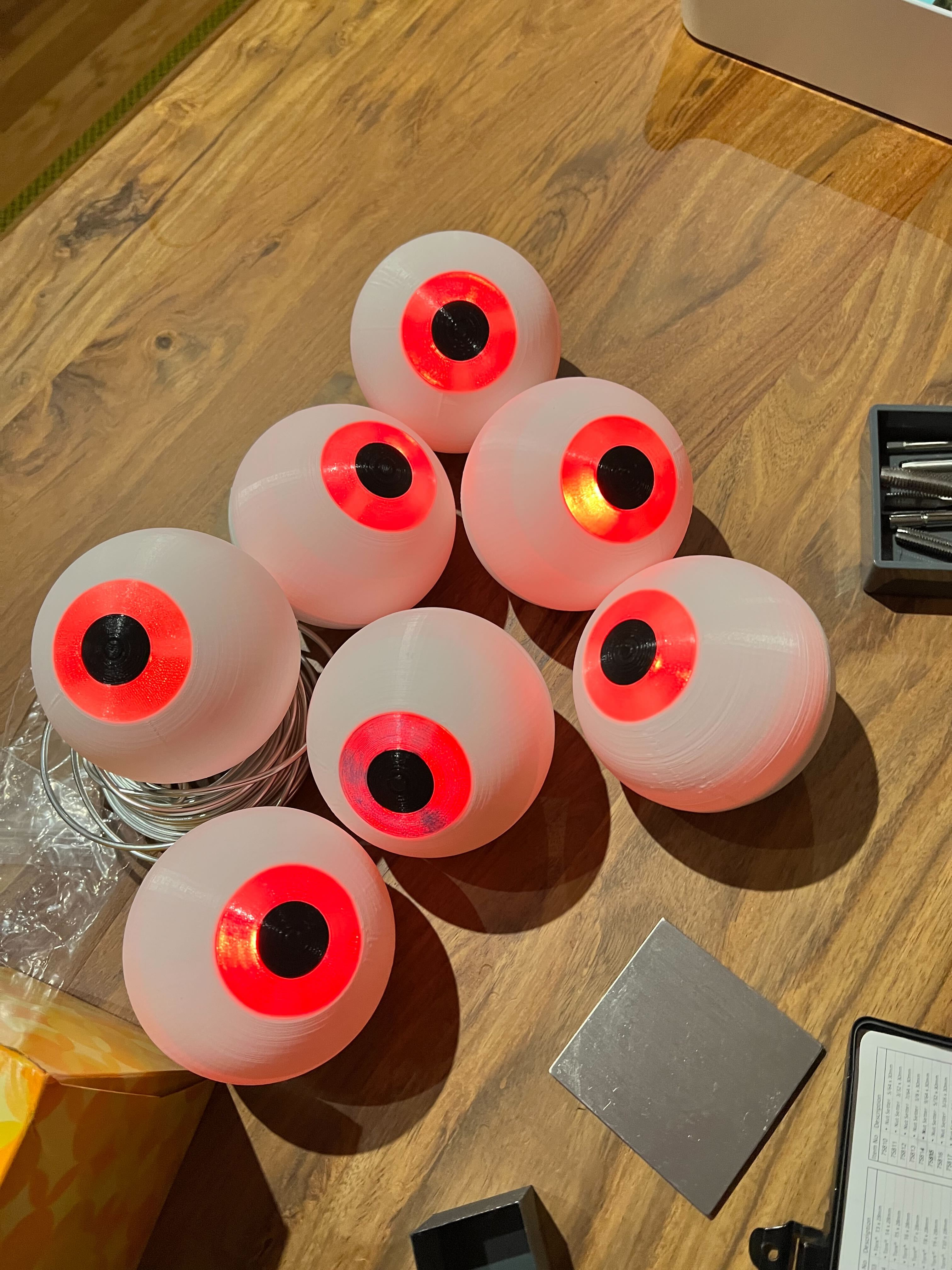 Large Light Up Monster Eyes and Teeth by dePrintinator | Download free ...