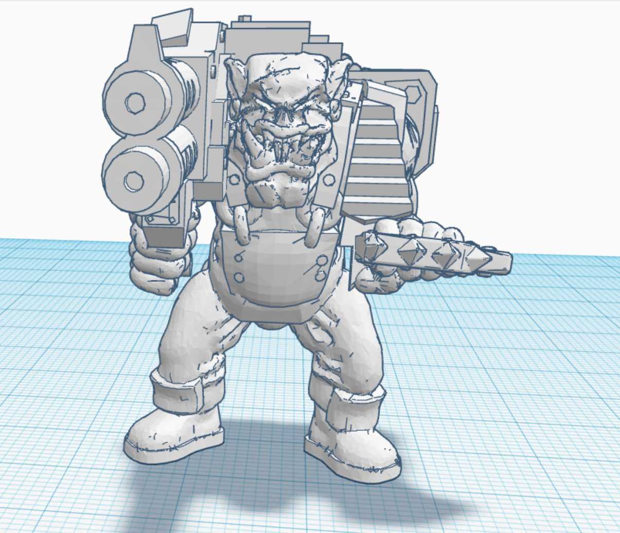 Orc boy wiht big Shoota por Bon3tyNormy | Descargar modelo STL gratuito ...