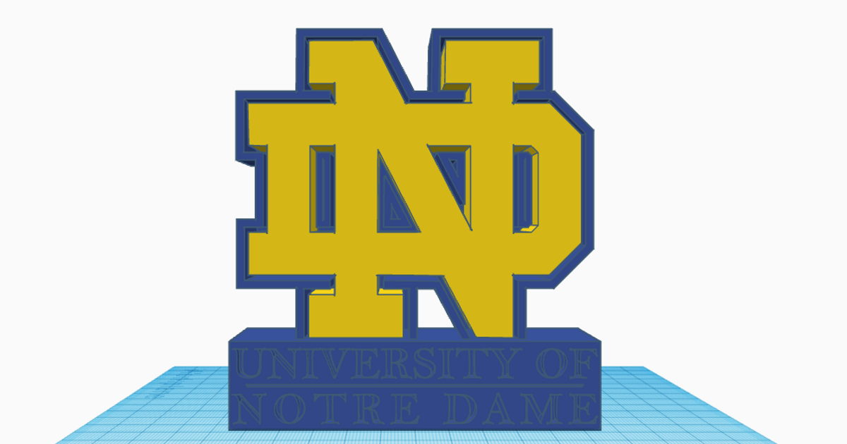 Notre Dame University Plaque by Kole Baker | Download free STL model ...