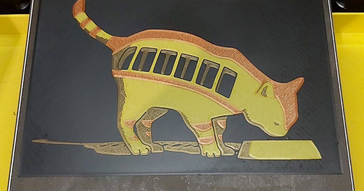 Cat-Bus Totoro Wall art by Naheulbeurk | Download free STL model ...