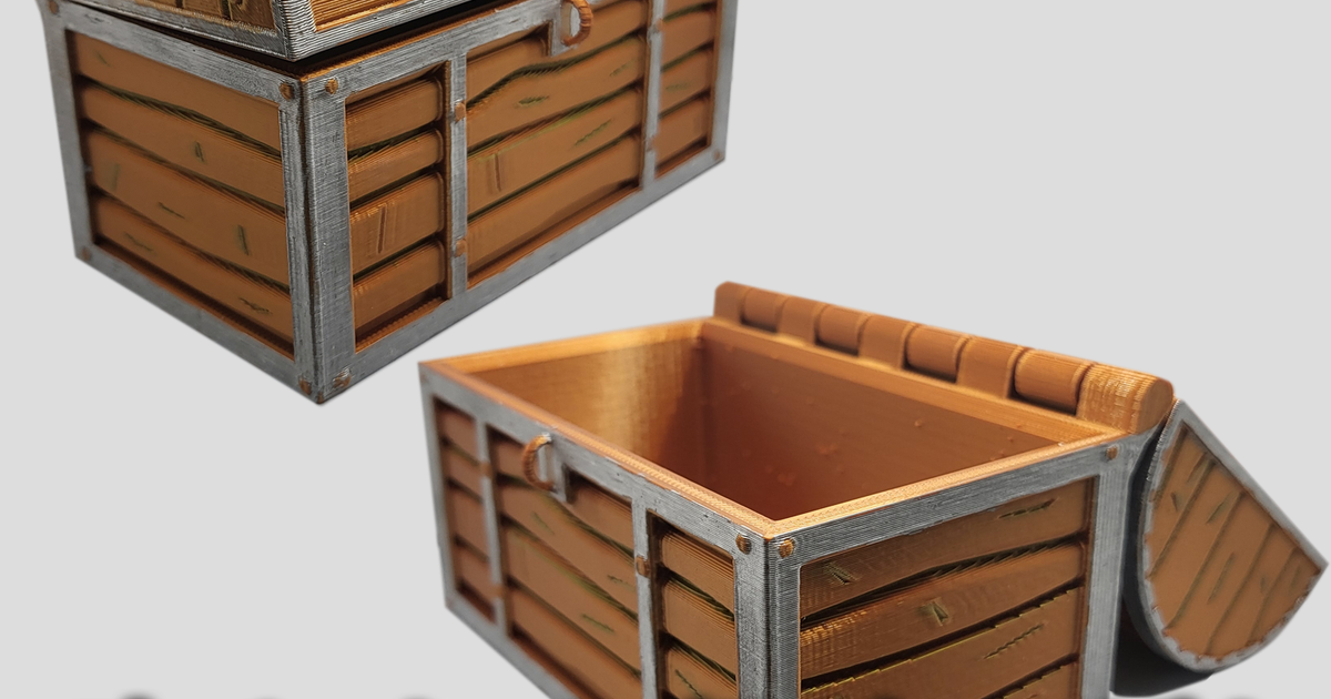 Pirate Chest With Print In Place Hinged Lid (easy print) por Oddity3D ...