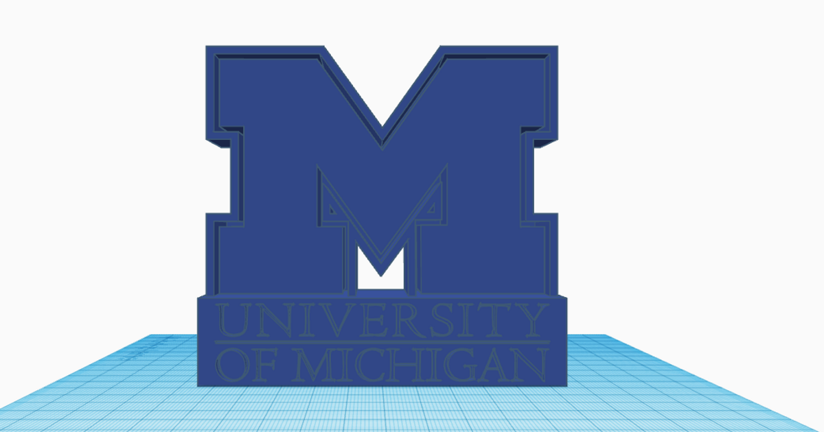 University Of Michigan Plaque by Kole Baker | Download free STL model ...
