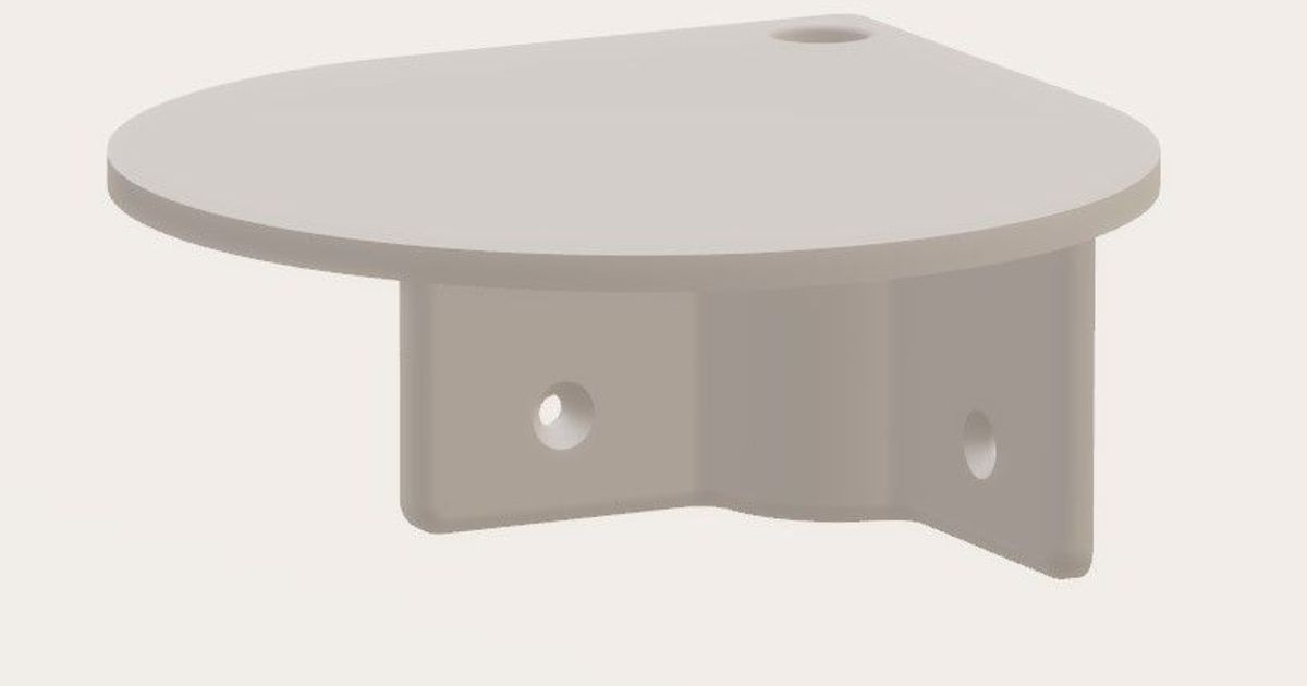 Circular Corner Shelf for Router or Home Assistant with Cable Slot ...