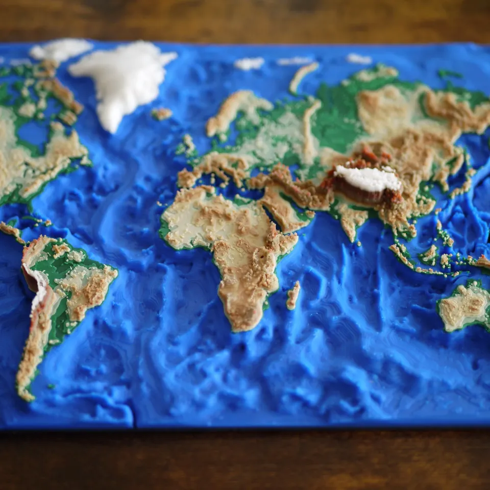 3D World Map by yas | Download free STL model | Printables.com