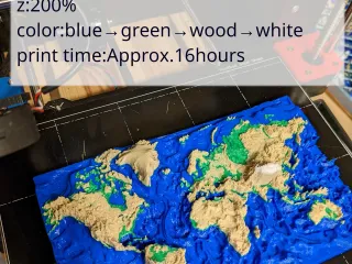 3D World Map by yas | Download free STL model | Printables.com