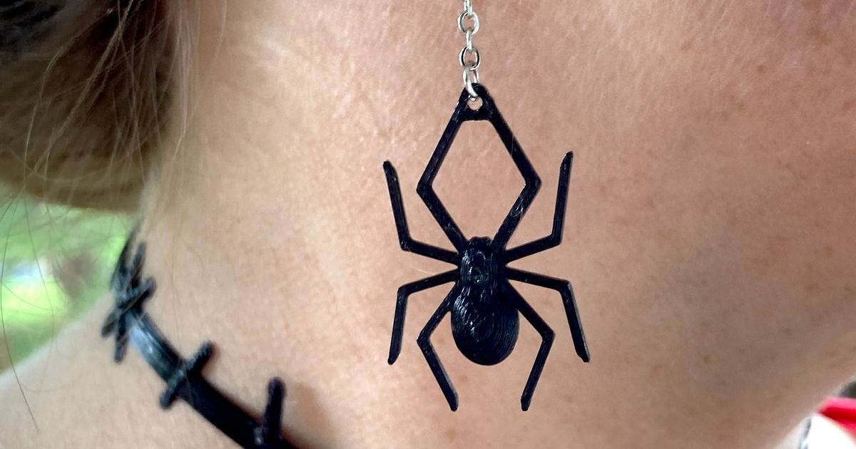 Spider Dangle Earrings by PenolopyBulnick | Download free STL model ...