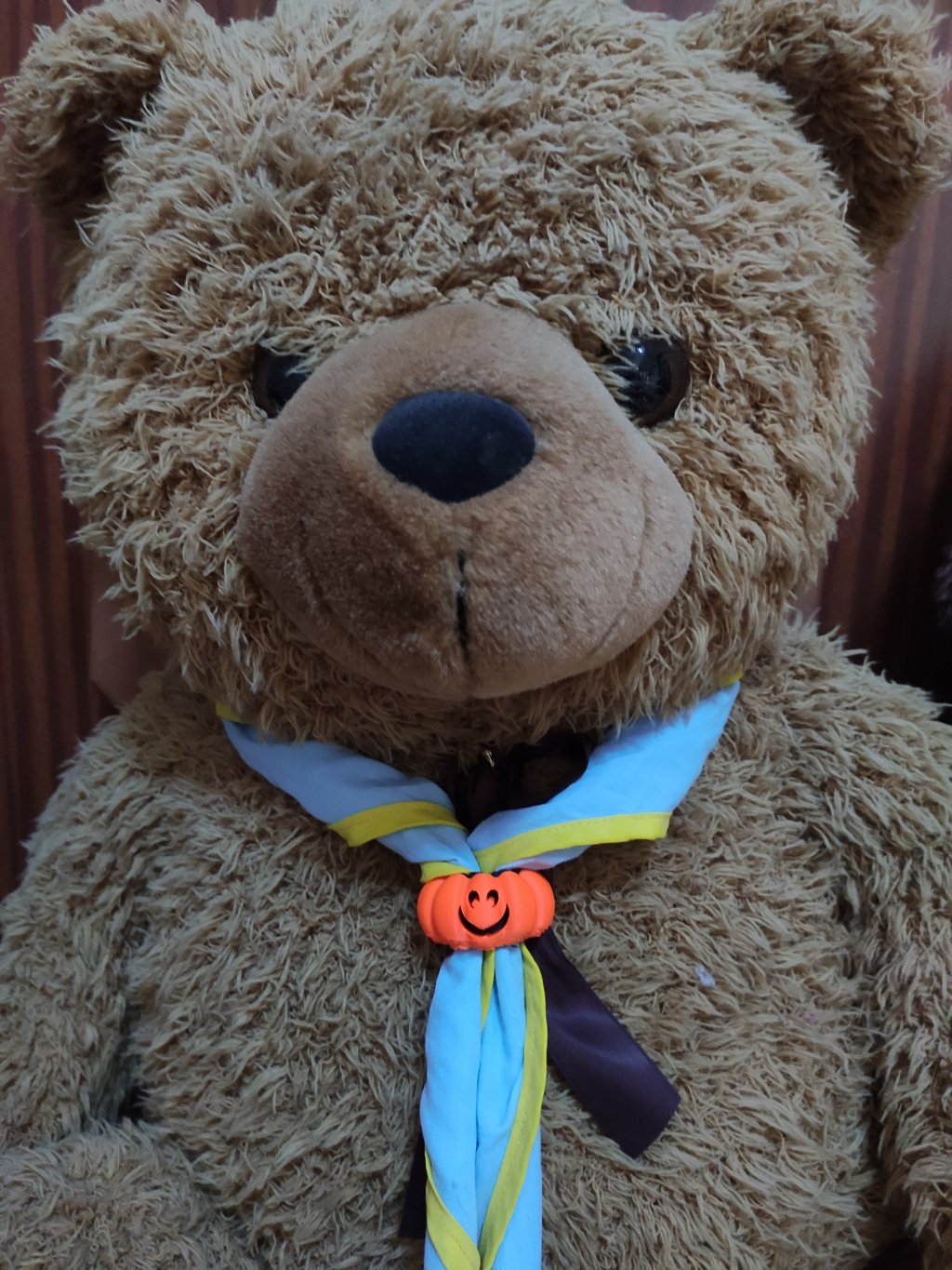 Composite jack-o-lantern pumpkin Scout scarf/neckerchief woggle by ...