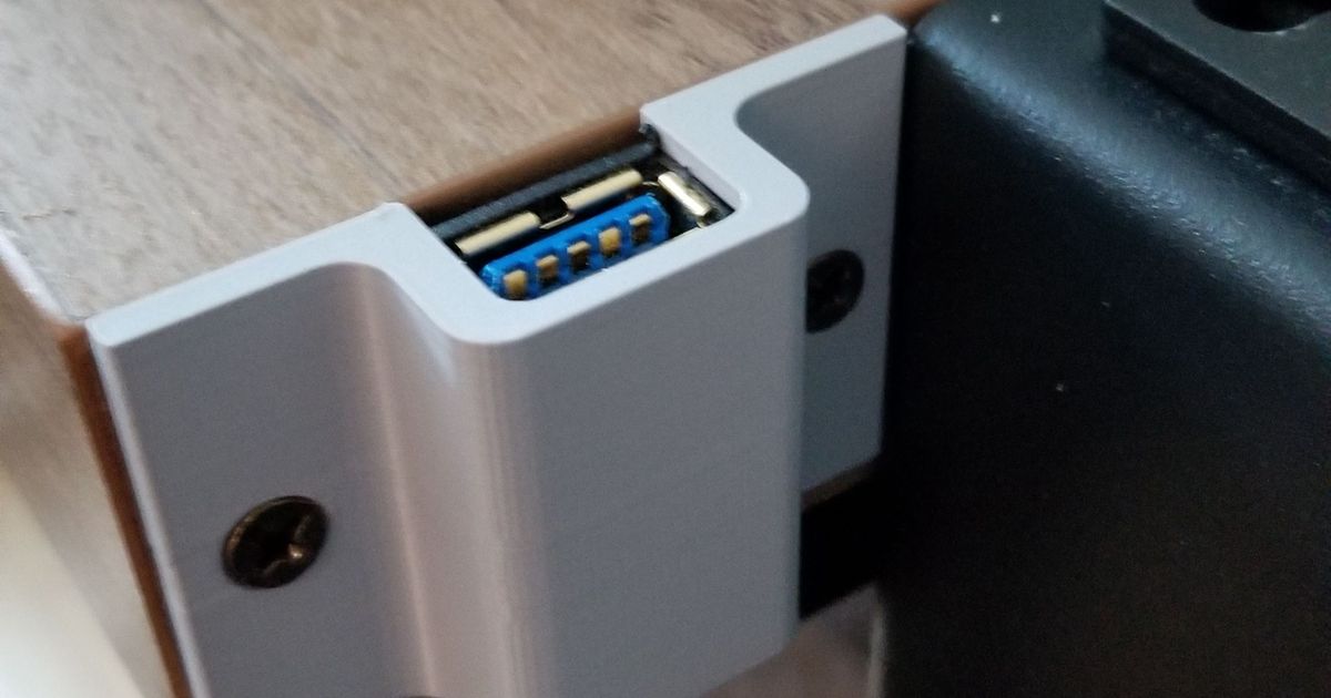 USB Extension Vertical Desk Mount by neon.blue | Download free STL ...