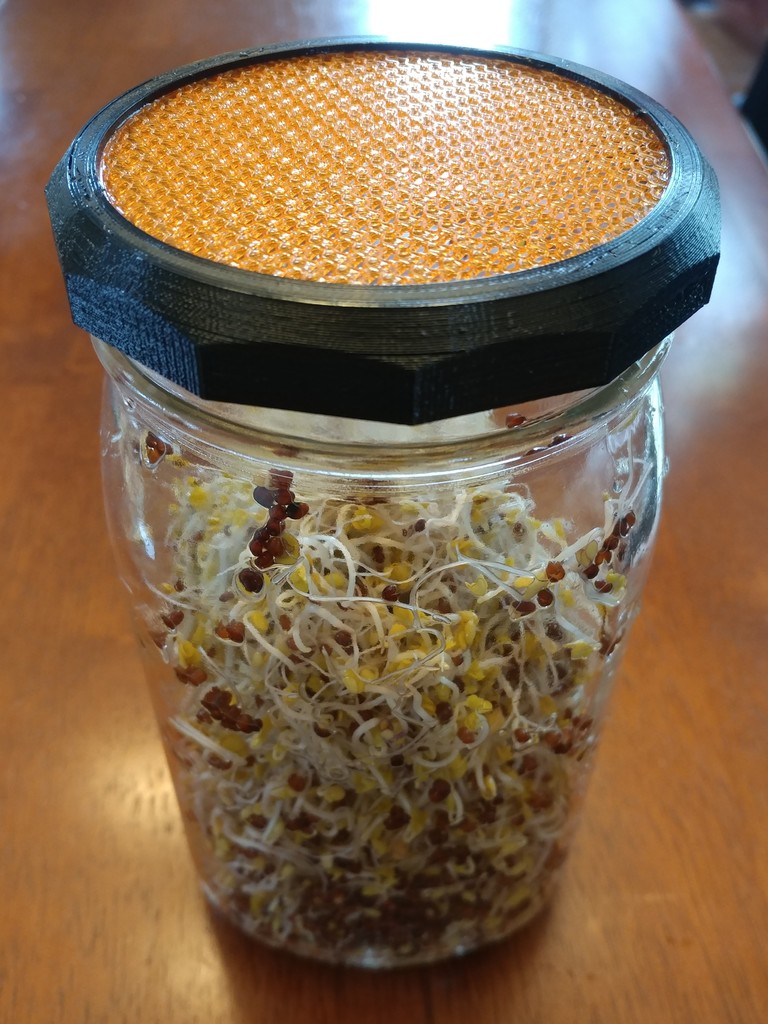 Mason Jar Sprouting Lid - 2 piece by nexusz | Download free STL model ...