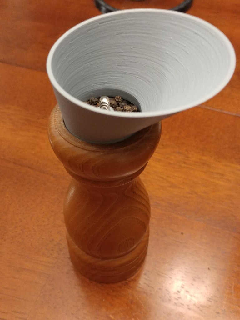 Pepper Mill Funnel (parametric) by nexusz | Download free STL model ...