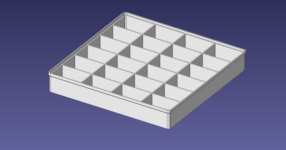 4x4 units, half height, 4x6 grid Stackable Insertbox by Bodo | Download ...
