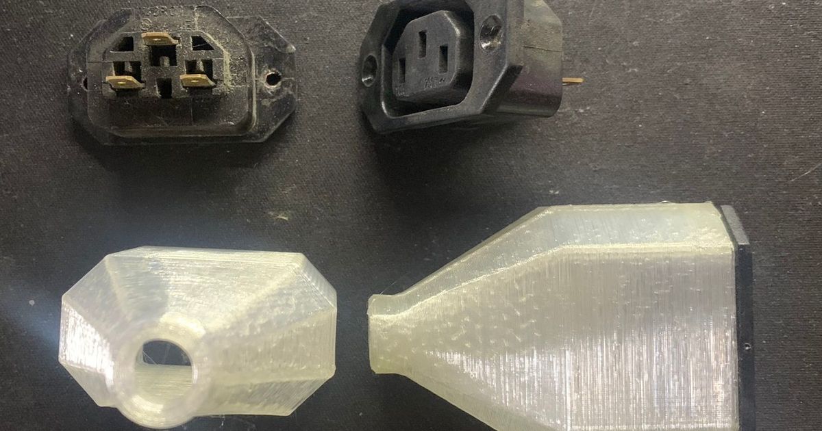 IEC C13 panel mount socket von Oxmstr | Kostenloses STL-Modell ...