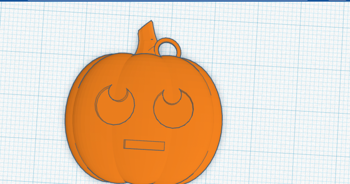 Pumpkin Looking Up Keychain by Issakaji | Download free STL model ...