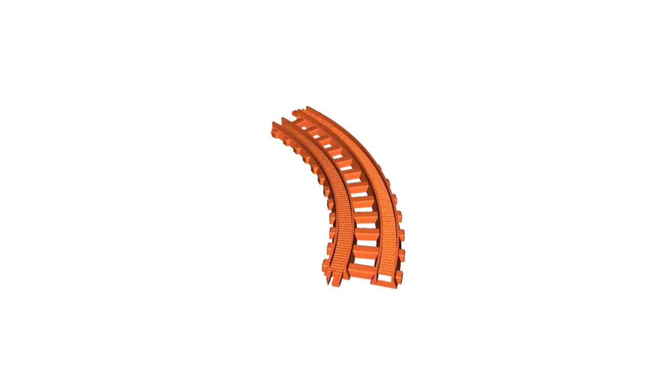 Curved train track section by Obeisance | Download free STL model ...