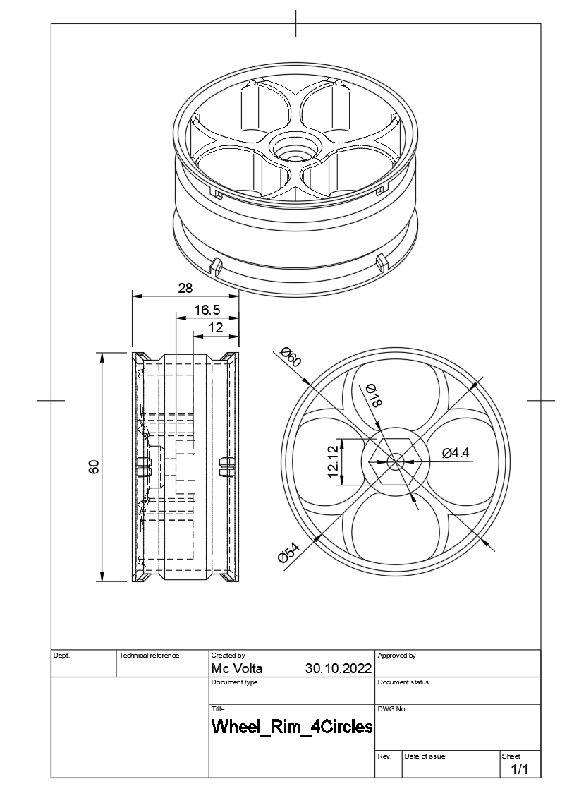 Wheel for RC 1/10 Car by McVolta | Download free STL model | Printables.com