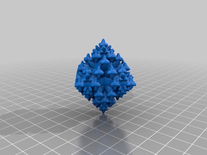 Cubic Fractal +4 rounded by threonin | Download free STL model ...