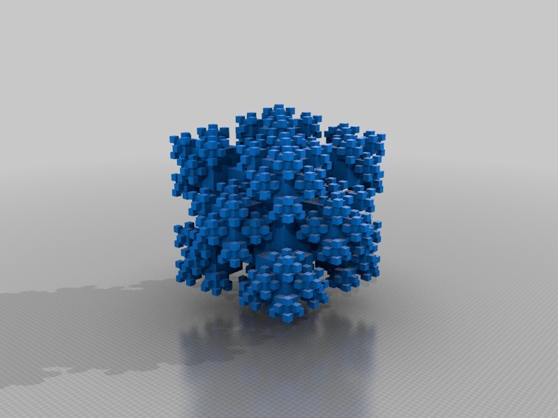Cubic Fractal Sides&Edges by threonin | Download free STL model ...