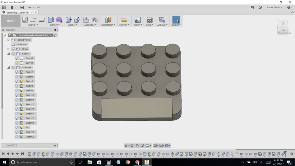 Jumbo Lego Base Name Plate by pwmodder1027 | Download free STL model ...