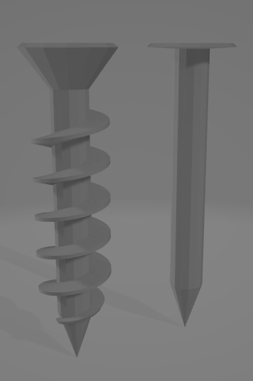 Screw and nail by Hachoman | Download free STL model | Printables.com