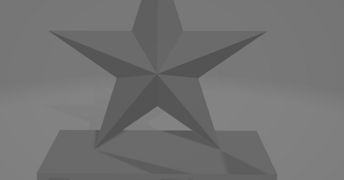 First Place Star Trophy by Hachoman | Download free STL model ...