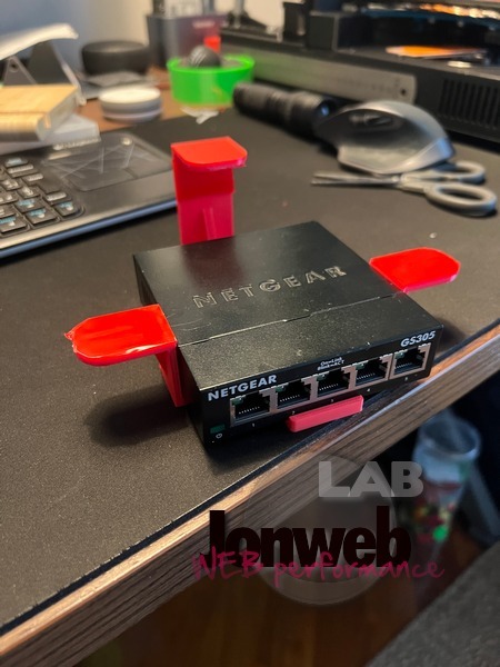 Under desk switch holder for GS305 5 ports Netgear by Jonweb | Download ...