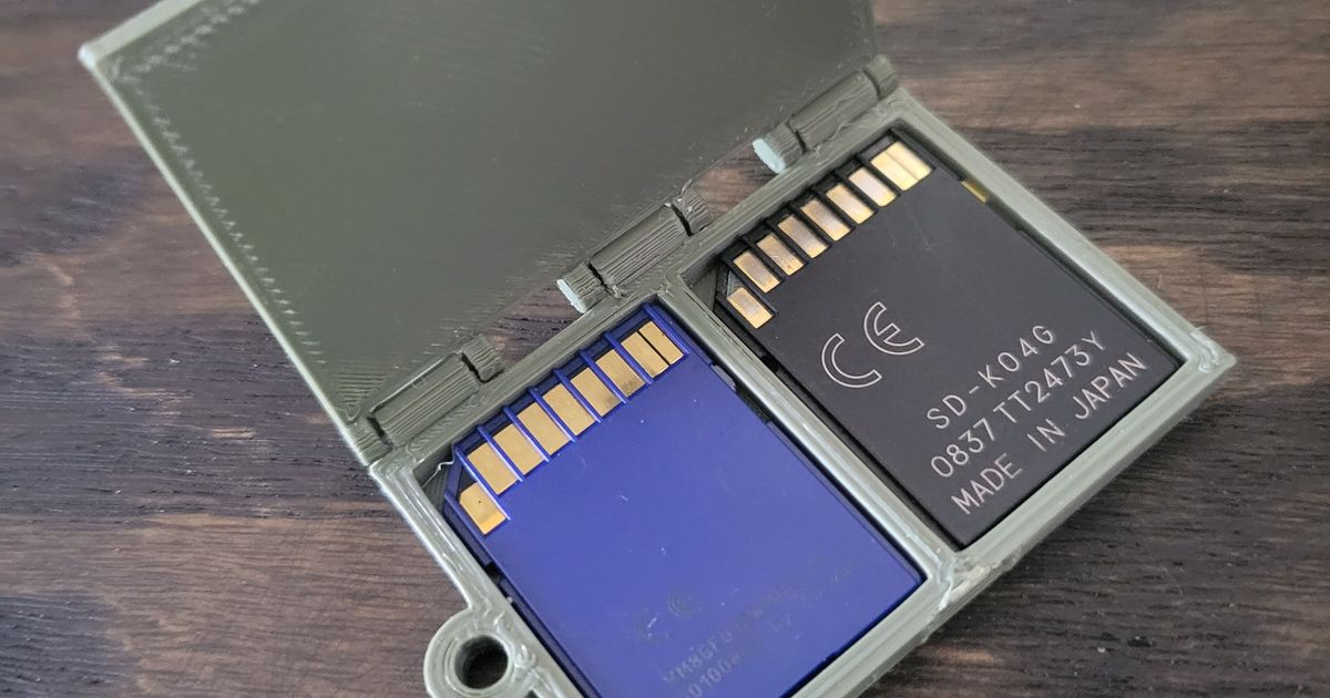 Dual SD Card Keychain by TheYoungPrints | Download free STL model ...