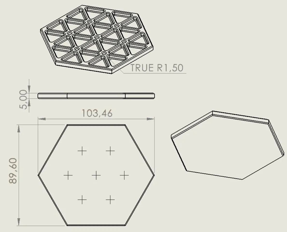 Isogrid coaster (+ inverted) by Hristiyan Hristov | Download free STL ...